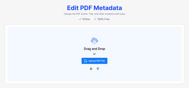 Online PDF Metadata Editor - Edit, Update, & Customize PDF Info