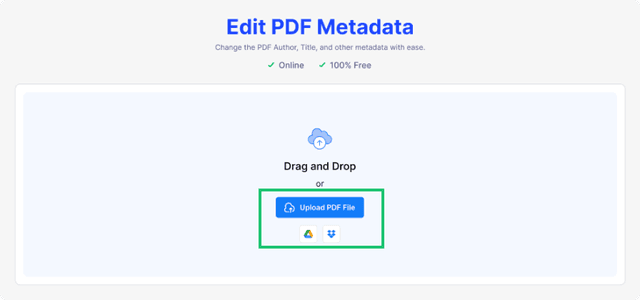 Online PDF Metadata Editor - Edit, Update, & Customize PDF Info