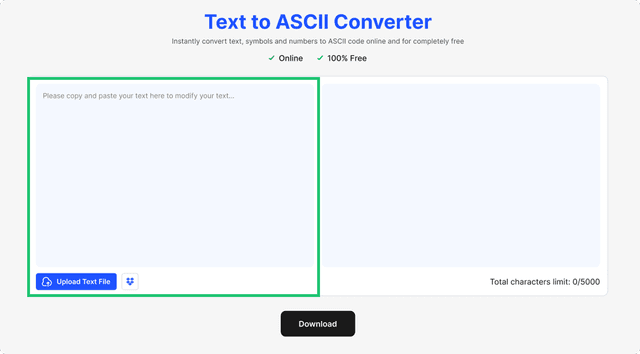 Text to ASCII | Generate ASCII Code From Text, Symbols & Numbers