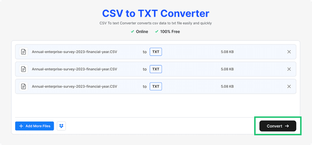 CSV to TXT | Convert Your CSV Files to TXT For Free