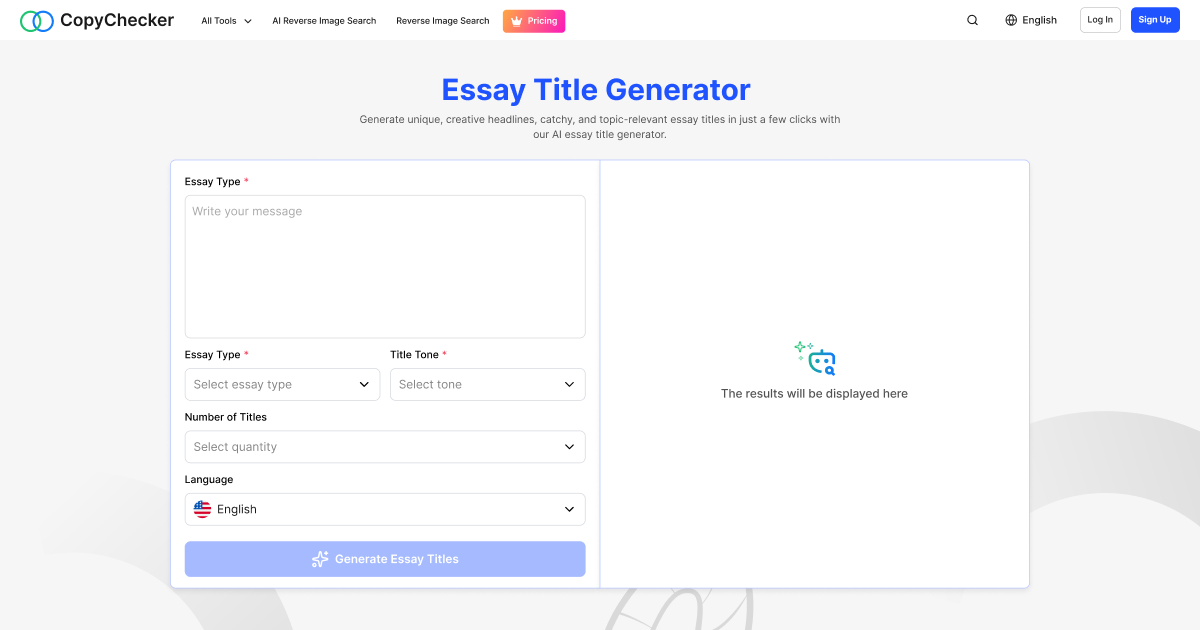 AI Essay Title Generator | Create Essay Titles in Seconds