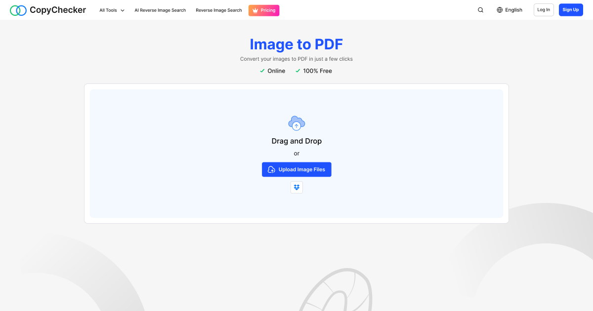 Free Image to PDF Converter – JPG to PDF Online