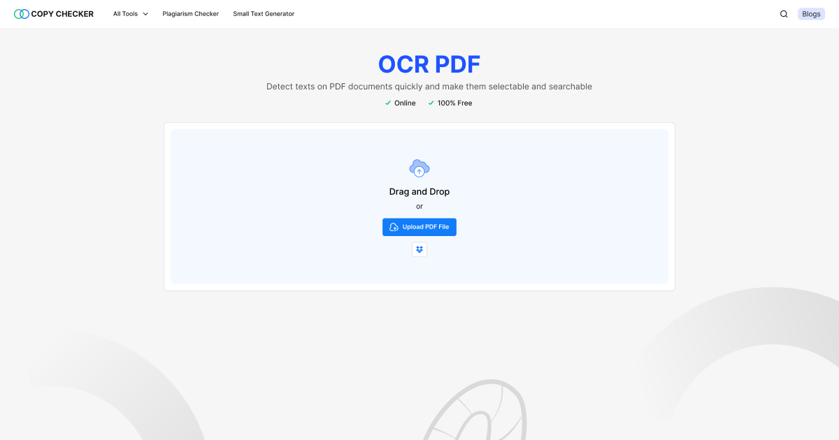 Free OCR PDF - Scan Text from PDFs Online