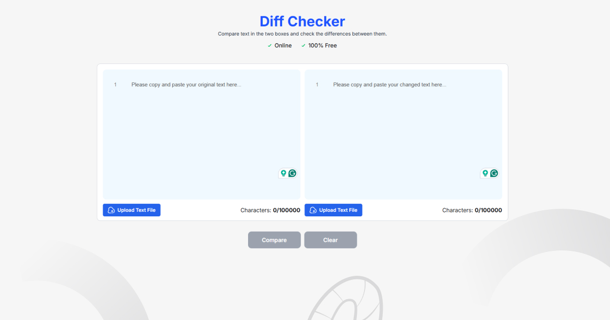 Text Difference Checker – Compare & Highlight Differences Instantly | CopyChecker